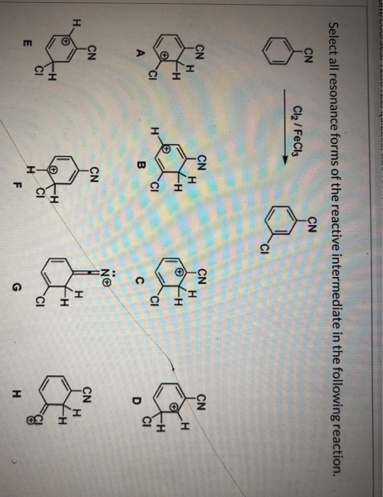 Solved T I I Select all resonance forms of the reactive | Chegg.com