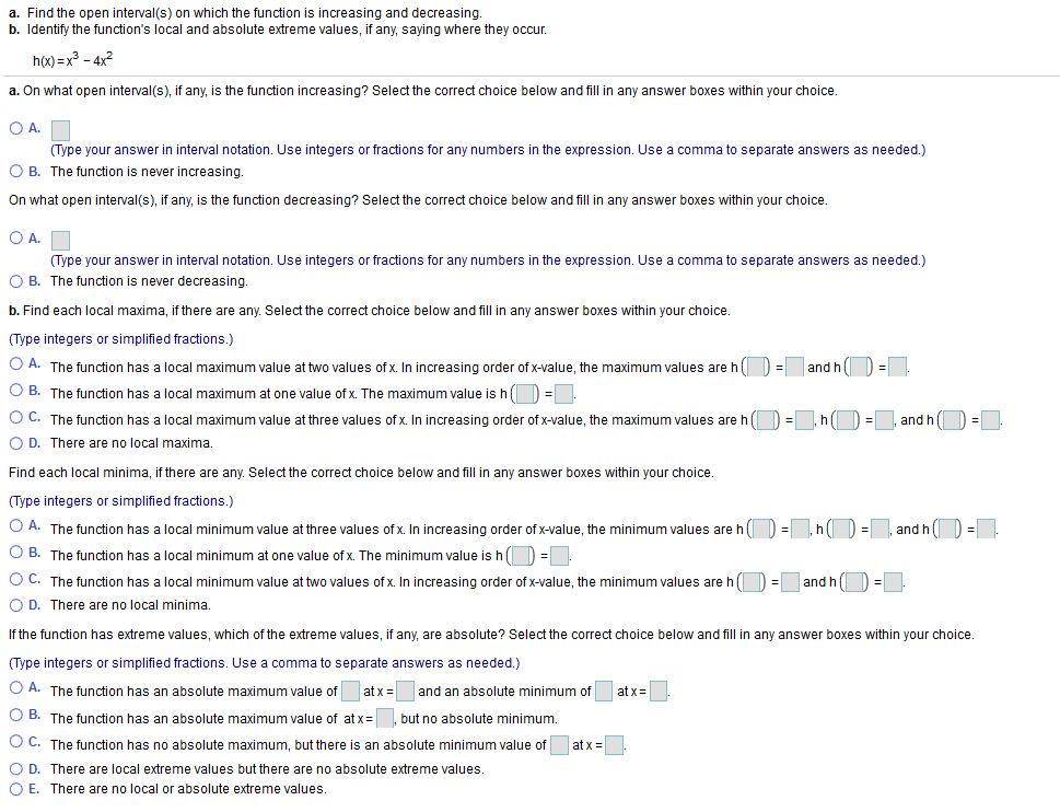 Solved a. Find the open interval(s) on which the function is | Chegg.com