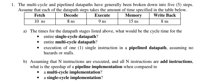 Solved 2. Refer to the simplified MIPS pipeline diagram, | Chegg.com