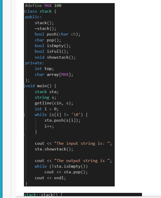 Solved Define Max 100 Class Stack Public Stack 