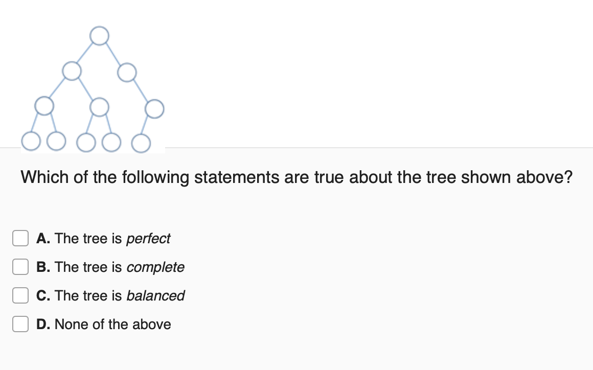 Solved Which of the following statements are true about the | Chegg.com