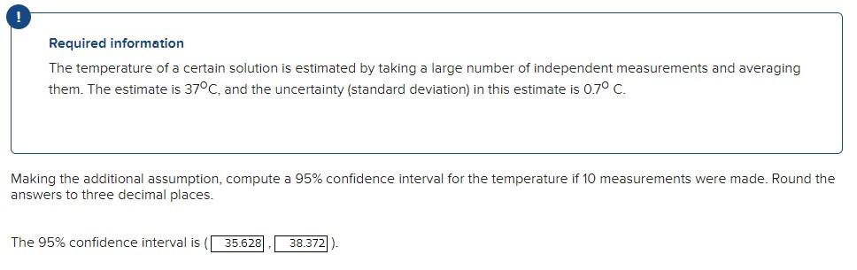 Solved Required information The temperature of a certain | Chegg.com