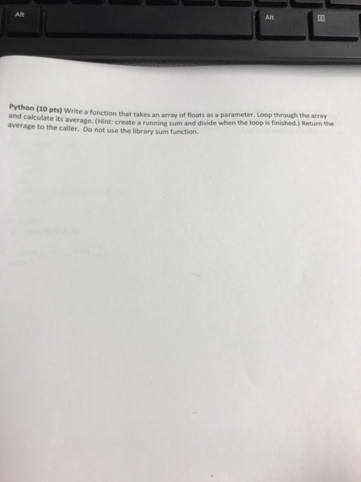 Solved Alt Alt Python (10 pts) Write a function that takes | Chegg.com