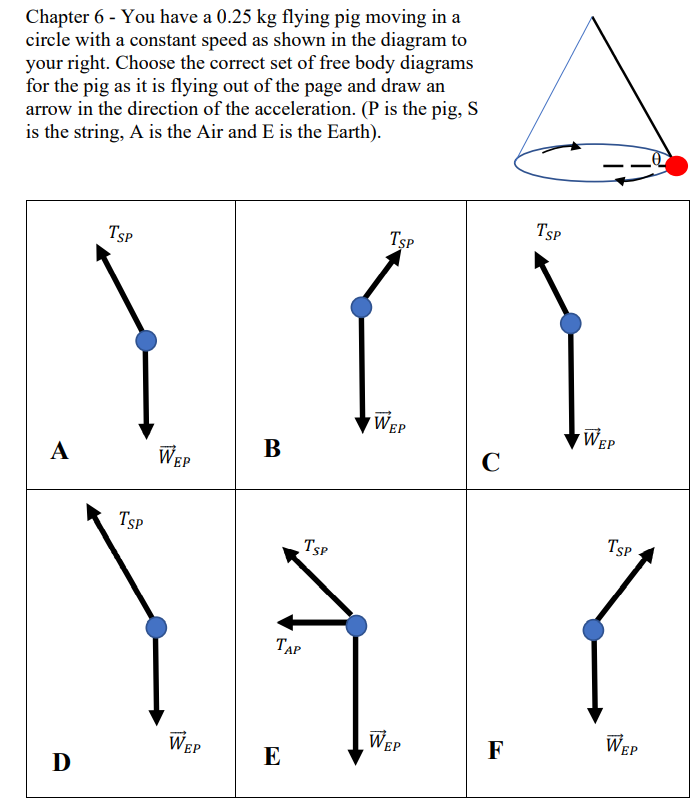 Solved Write out Newton’s second law for the flying pig for | Chegg.com