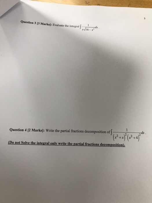 Solved Question 3 13 Marks!: Evaluate the integral wi6- 17" | Chegg.com