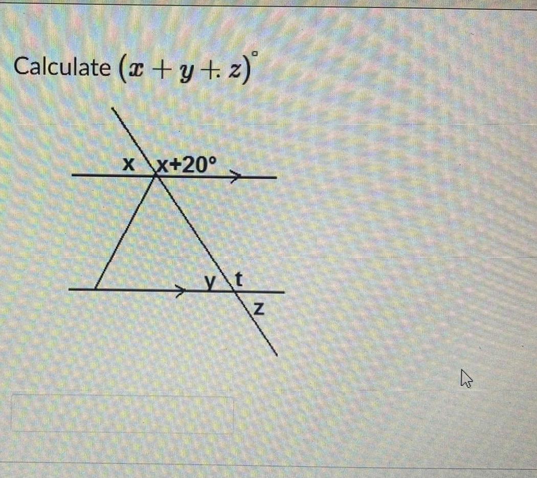 Solved Calculate (+ y +. z) x \x+20° Z | Chegg.com