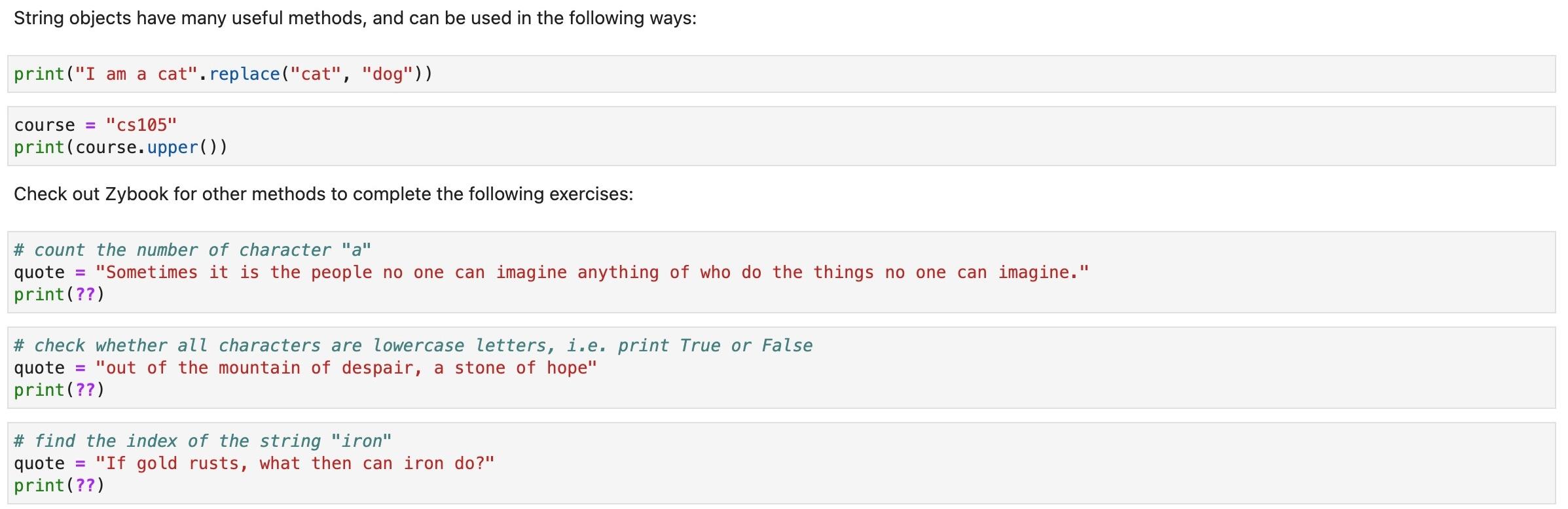 Solved String Objects Have Many Useful Methods And Can Be 5256