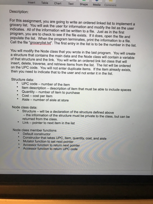 Solved Insert Table Chart Text Shape Media Comment | Chegg.com