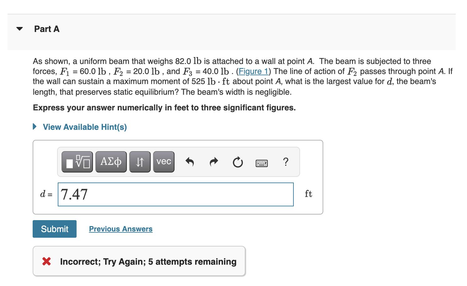 Solved Learning Goal: To be able to solve for unknown forces | Chegg.com