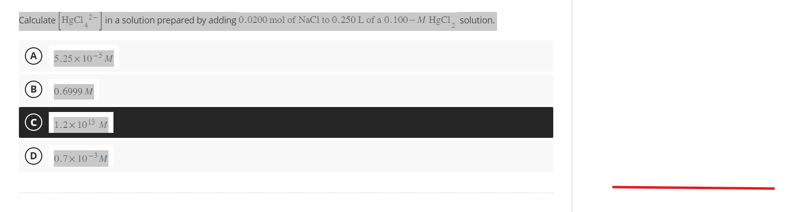 Solved Calculate [HgCl42−] in a solution prepared by adding | Chegg.com