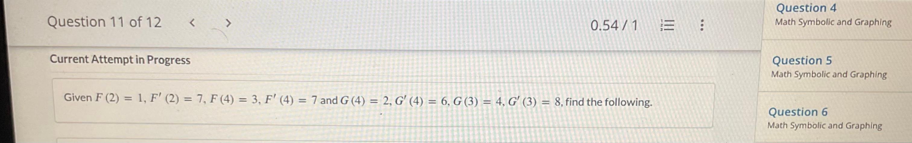 Solved Given F(2)=1,F′(2)=7,F(4)=3,F′(4)=7 and | Chegg.com