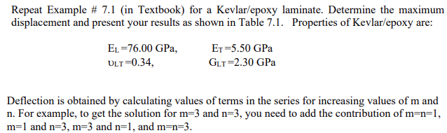 Solved Repeat Example \# 7.1 (in Textbook) for a | Chegg.com