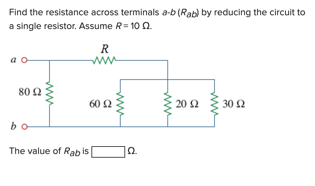 Solved Halla la resistencia entre los terminales ab(R_(ab)) | Chegg.com