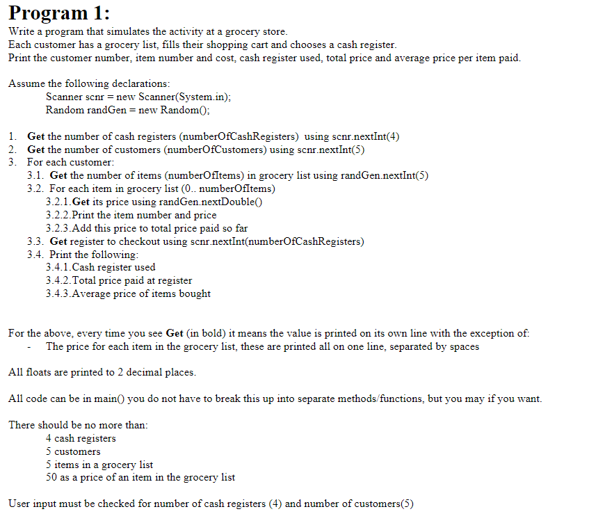 Solved Program 1: Must Compile or Zero points - ﻿or - | Chegg.com