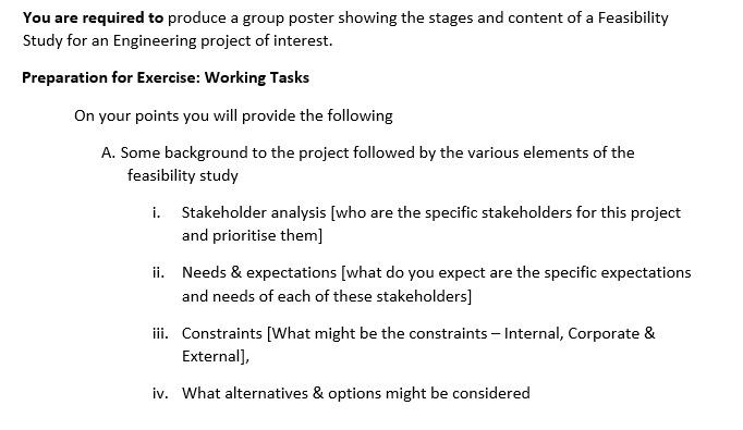 You are required to produce a group poster showing | Chegg.com