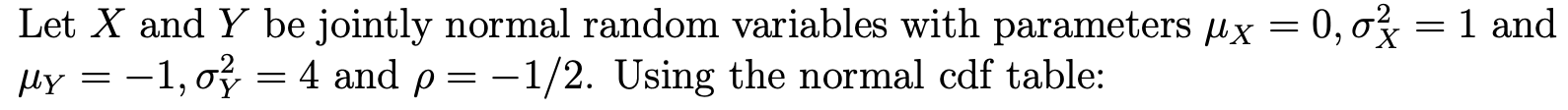 Solved Let X and Y be jointly normal random variables with | Chegg.com