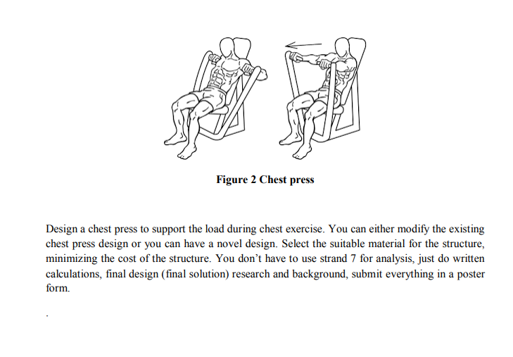 Figure 2 Chest press Design a chest press to support | Chegg.com