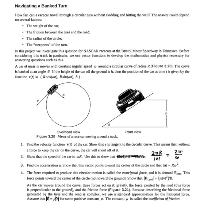 Solved Navigating a Banked Turn How fast can a racecar | Chegg.com