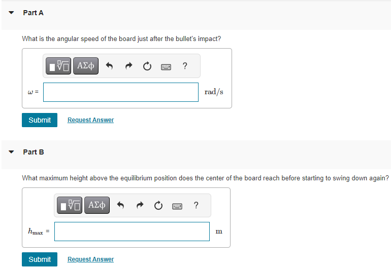 Solved A target in a shooting gallery consists of a vertical | Chegg.com