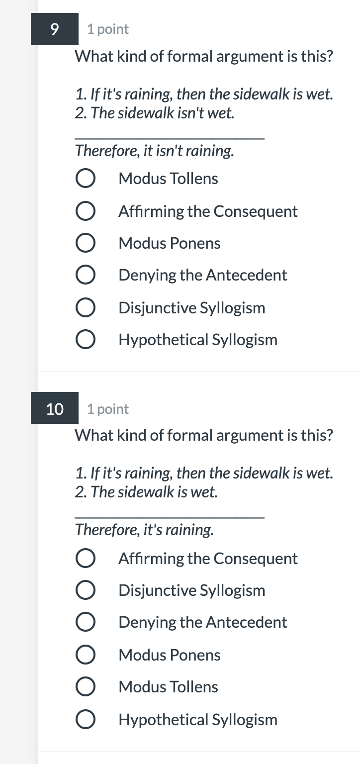 6 1 point All cogent arguments are strong. O True O | Chegg.com
