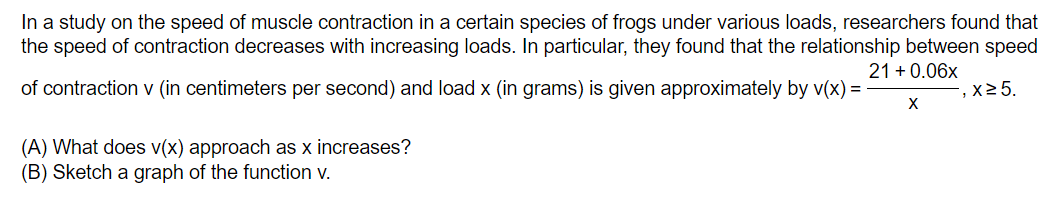 Solved In a study on the speed of muscle contraction in a | Chegg.com