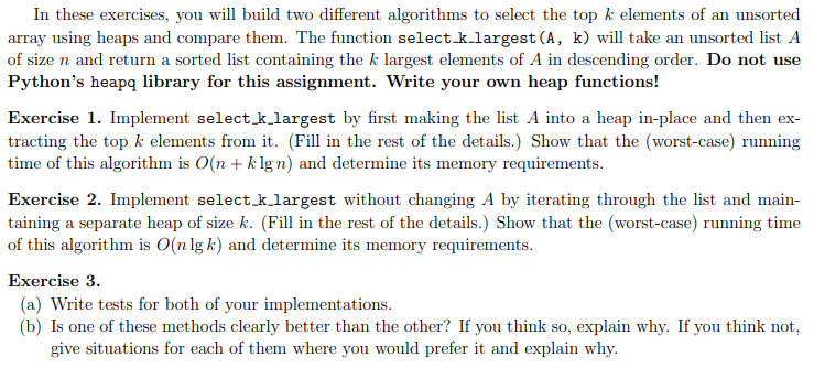 Solved In these exercises, you will build two different | Chegg.com