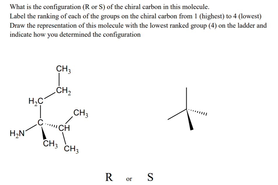 Solved What is the configuration (R or S) of the chiral | Chegg.com