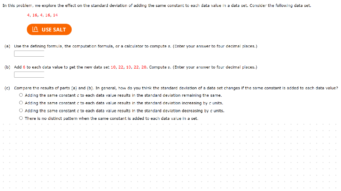 Solved In this problem, we explore the effect on the | Chegg.com