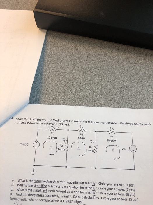 Solved 6. Use Mesh analysis to answer the following | Chegg.com