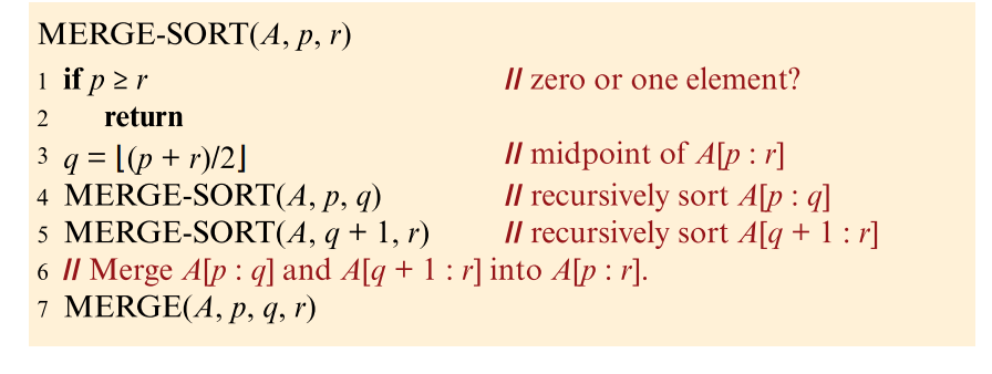 Solved MERGE-SORT(A,p,r) | Chegg.com