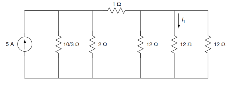 Solved For the following circuit, find I1 | Chegg.com