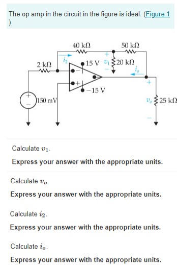 Solved The op amp in the circuit in the figure is ideal. | Chegg.com