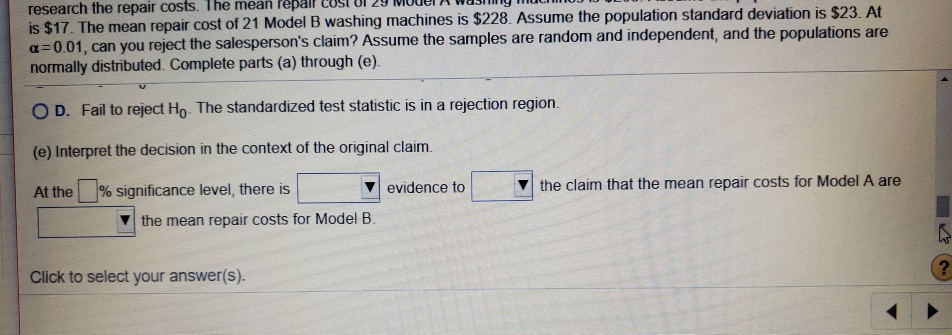 Solved You want to buy a washing machine, and a salesperson | Chegg.com