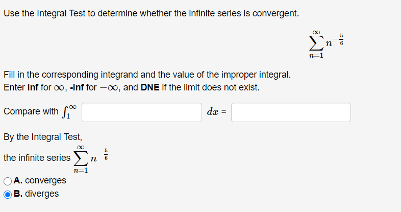 Solved Use the Integral Test to determine whether the | Chegg.com