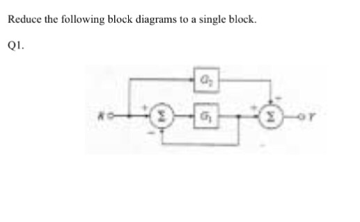 Solved Reduce the following block diagrams to a single | Chegg.com