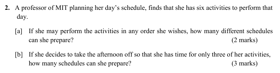 Solved 2. A professor of MIT planning her day's schedule, | Chegg.com