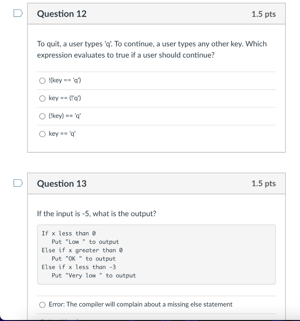 Solved Question 1 1 pts Given a list of syntax errors from a | Chegg.com