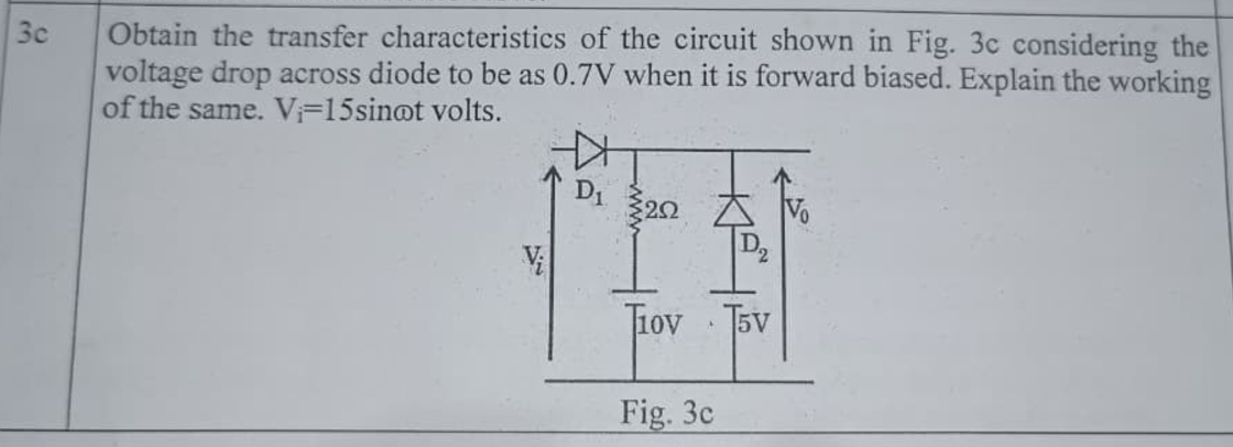 Solved 3c ﻿Obtain the transfer characteristics of ﻿the | Chegg.com