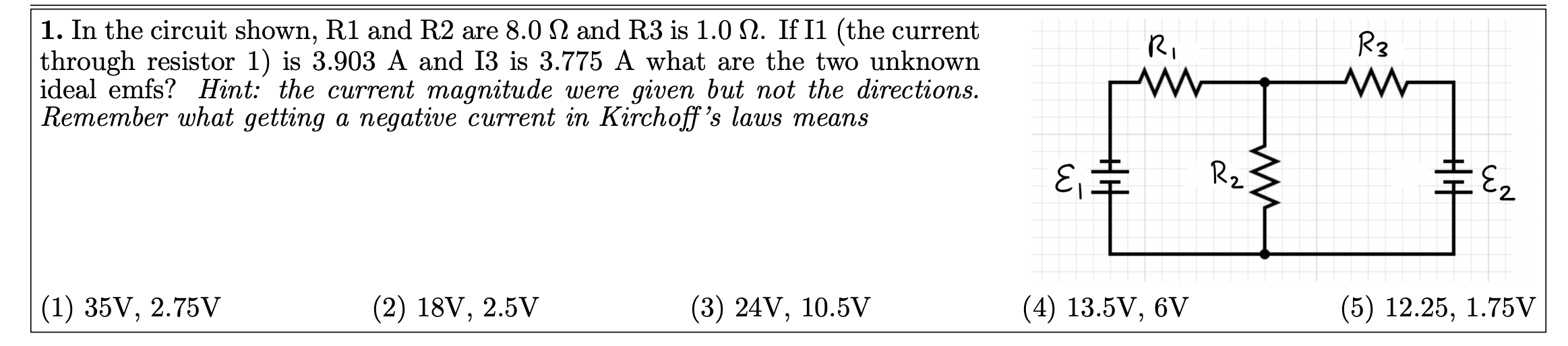 Solved In the circuit shown, R1 ﻿and R2 ﻿are 8.0Ω ﻿and R3 | Chegg.com
