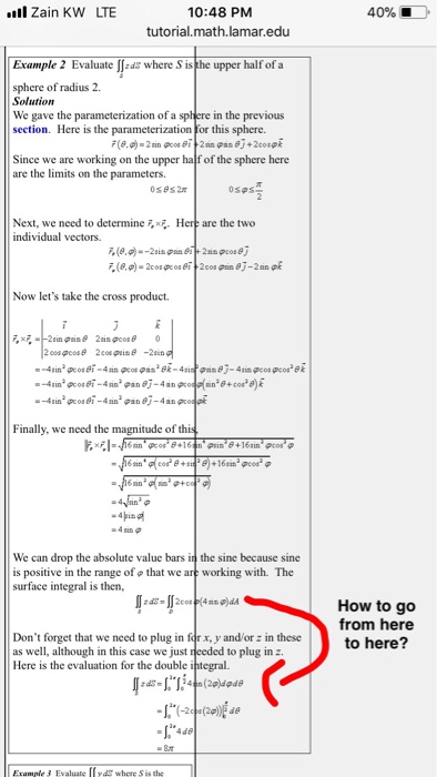 Solved l Zain KW LTE 10:48 PM tutorial.math.lamar.edu | Chegg.com