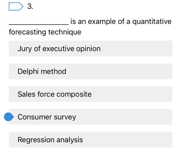 Solved 3. is an example of a quantitative forecasting | Chegg.com