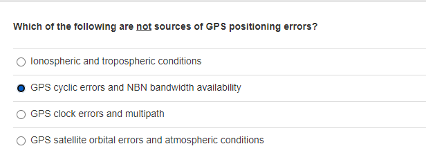 Solved Which of the following are not sources of GPS | Chegg.com