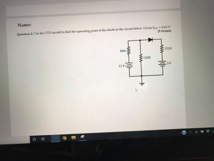 Solved Name: Question 2. Use the CVD model to find the | Chegg.com