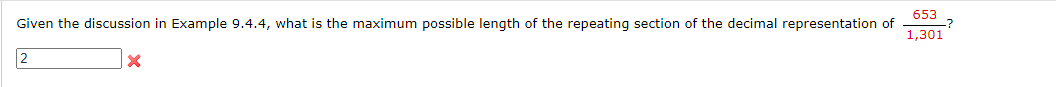 Solved Given the discussion in Example 9.4.4, what is the | Chegg.com