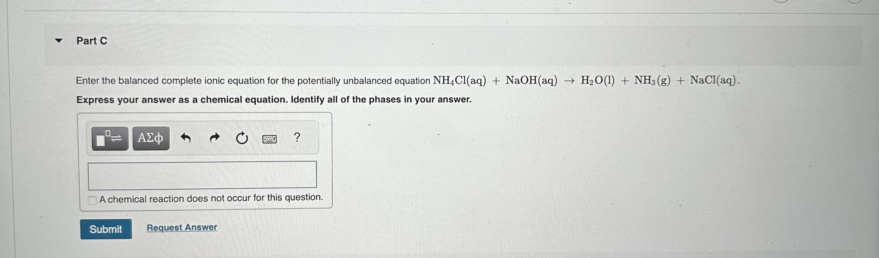 Solved Enter The Balanced Complete Ionic Equation For The