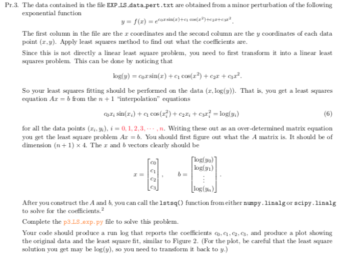 Problem 3 Python Script Files Least Squares