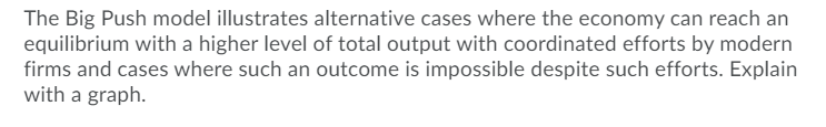 Solved The Big Push model illustrates alternative cases | Chegg.com
