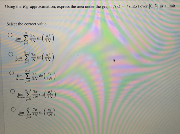 Solved Using the Rn approximation, express the area under | Chegg.com