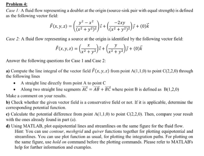 Solved A fluid flow representing a doublet at the origin | Chegg.com