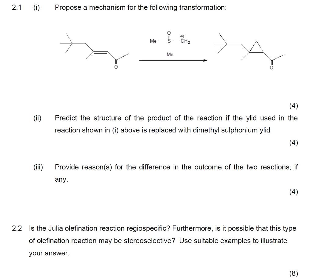 [Solved]: .1 (i) Propose a mechanism for the following tra